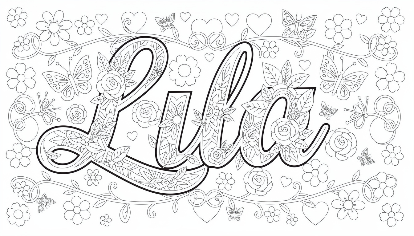 Lila Coloring Page | Free PDF Download | Colorazen