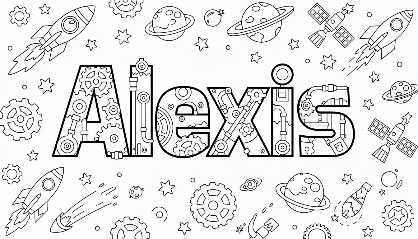 Alexis Coloring Page | Free PDF Download | Colorazen