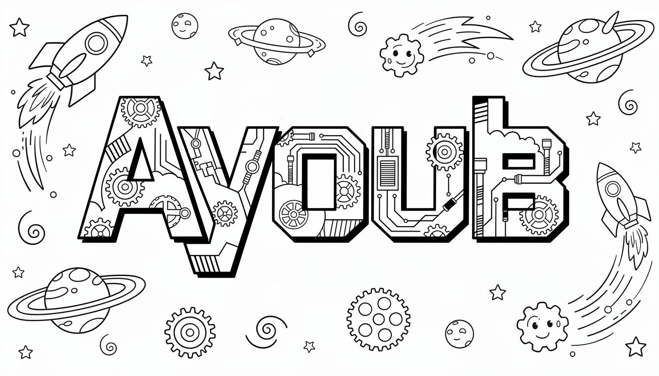 Coloriage Ayoub | Télécharger PDF Gratuit | Colorazen