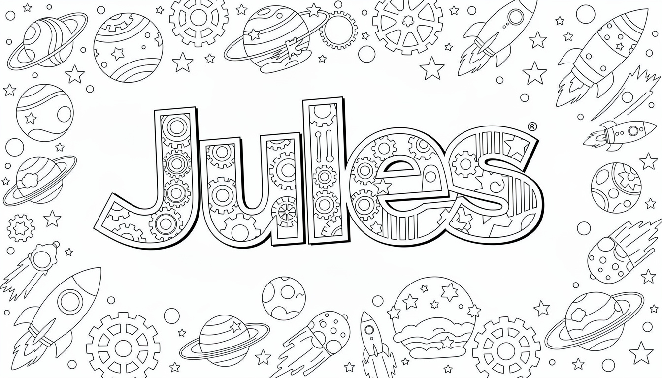 Jules Coloring Page | Free PDF Download | Colorazen