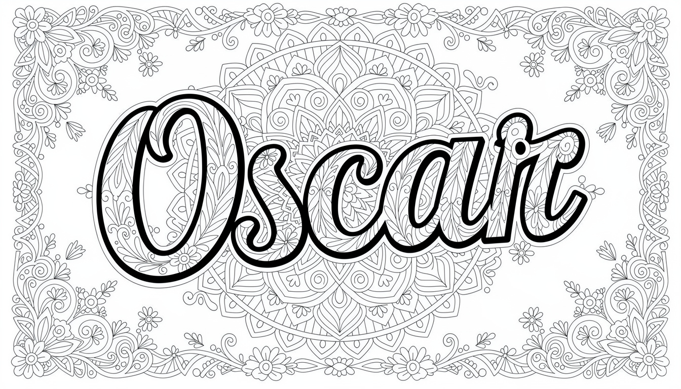 Oscar Coloring Page | Free PDF Download | Colorazen