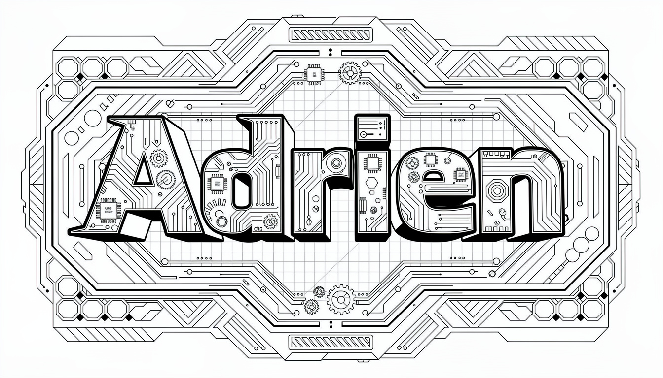 Página Colorir Nome Adrien Tech | PDF Grátis | Colorazen