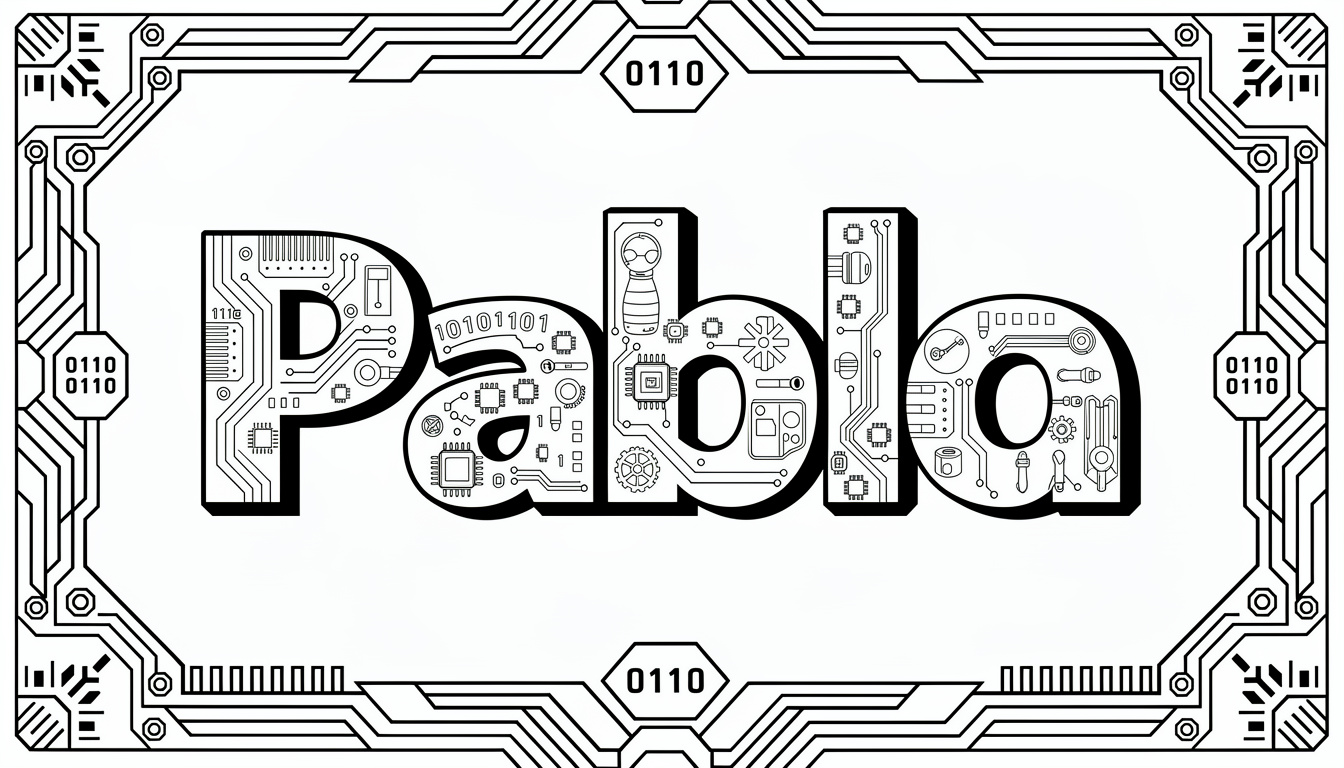 Pablo Tech Circuit Board Coloring Page | Free PDF | Colorazen