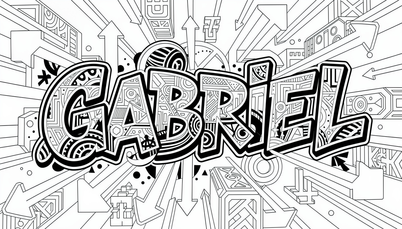 Gabriel Coloring Page | Free PDF Download | Colorazen