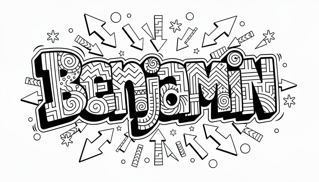 Benjamin Coloring Page | Free PDF Download | Colorazen
