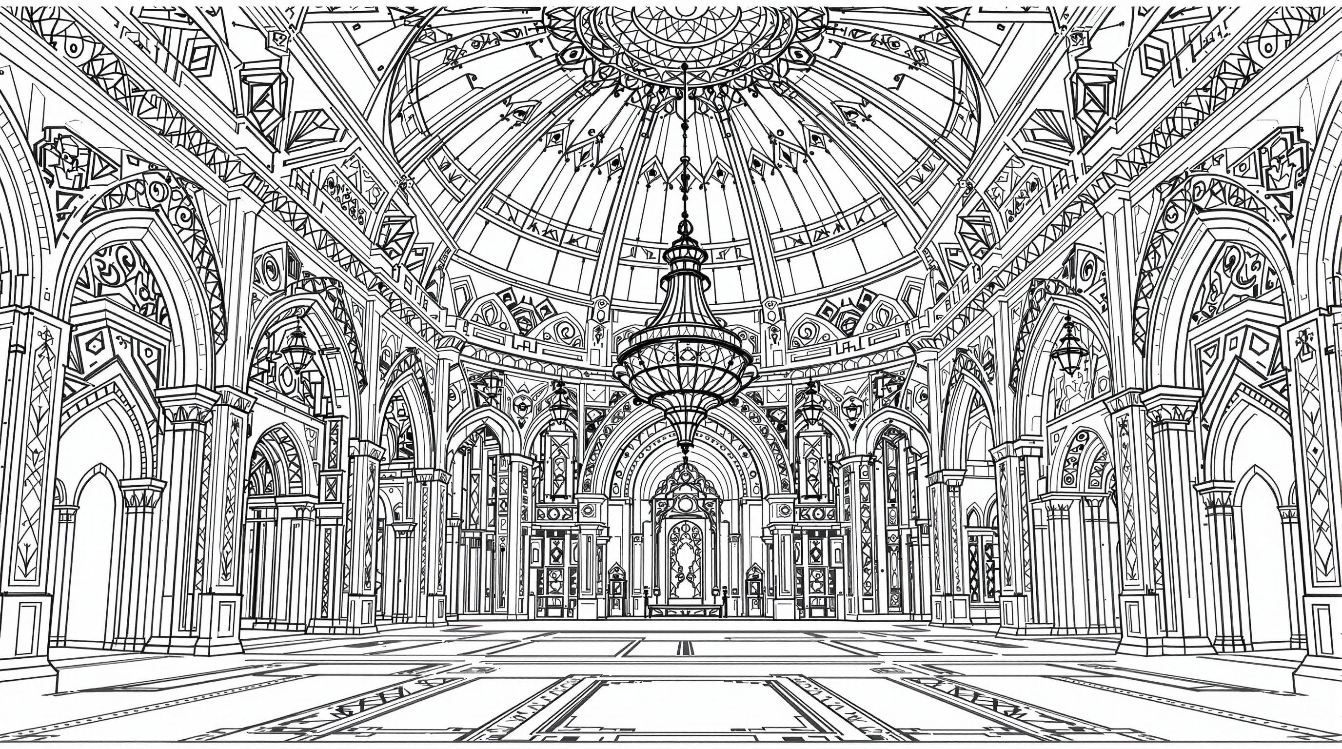 Coloriage de la Mosquée Sheikh Zayed | Colorazen