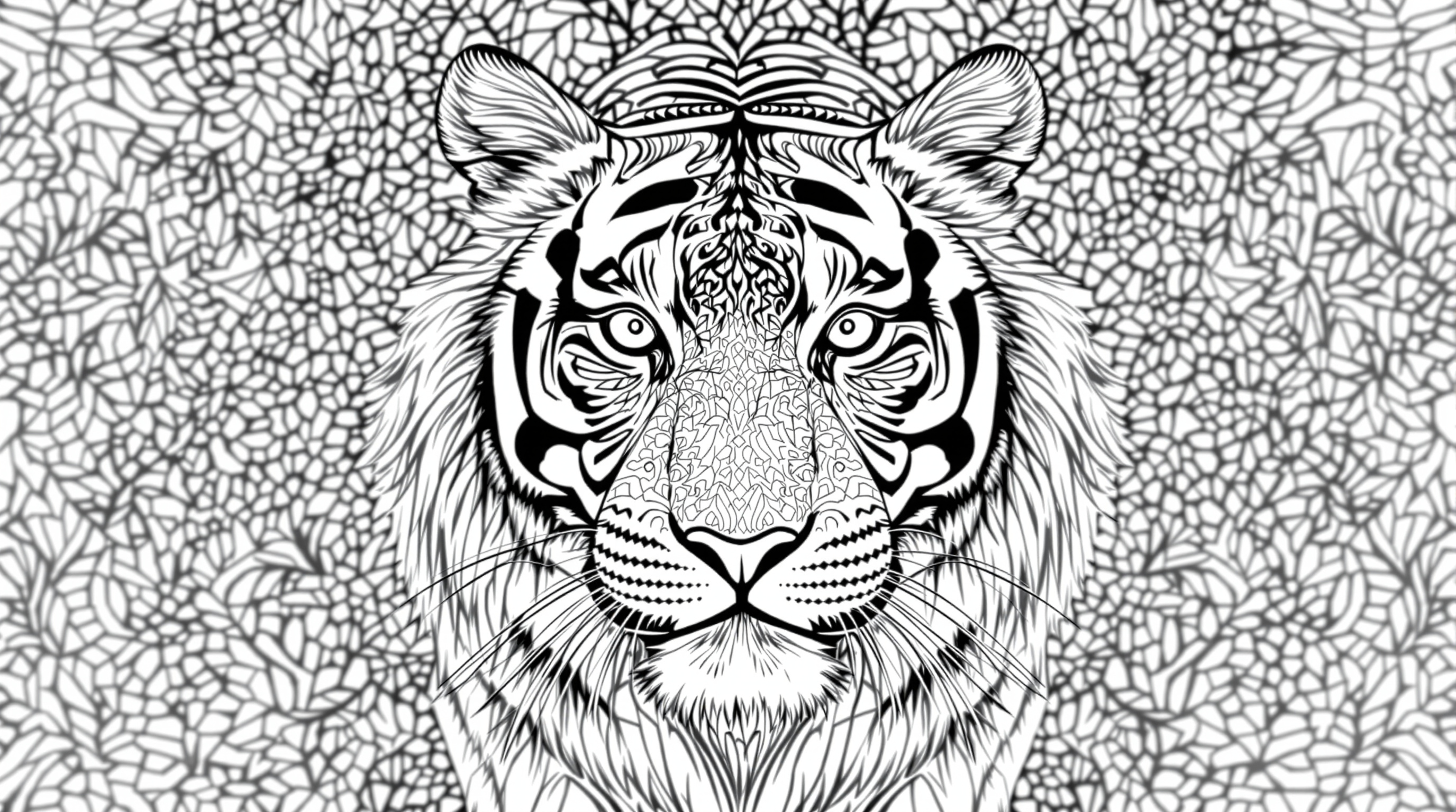 Tiger Adult Colouring Page Colouring In Sheets Art