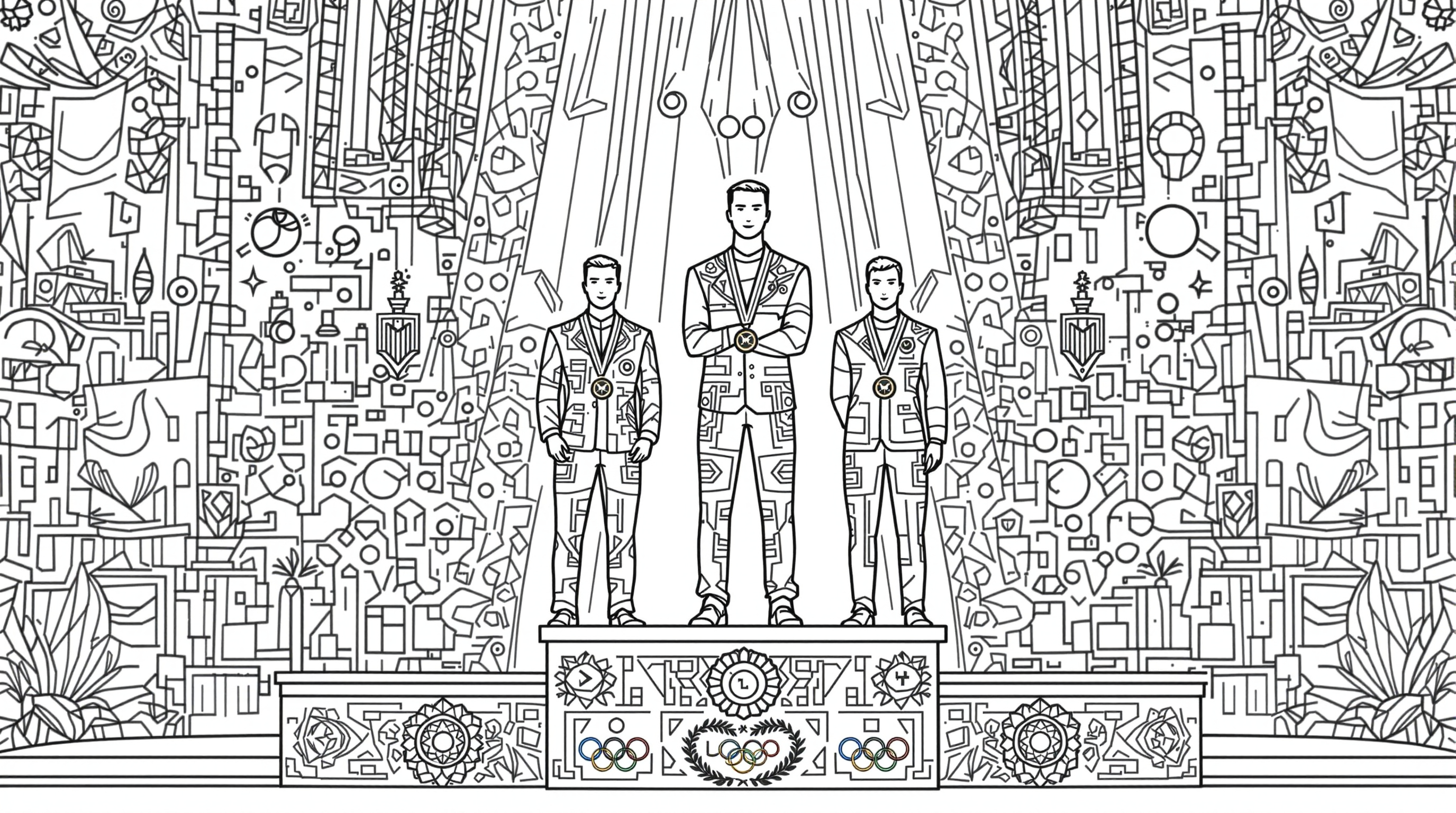 Página Colorear Podio Victoria Atletas | PDF Gratis | Colorazen