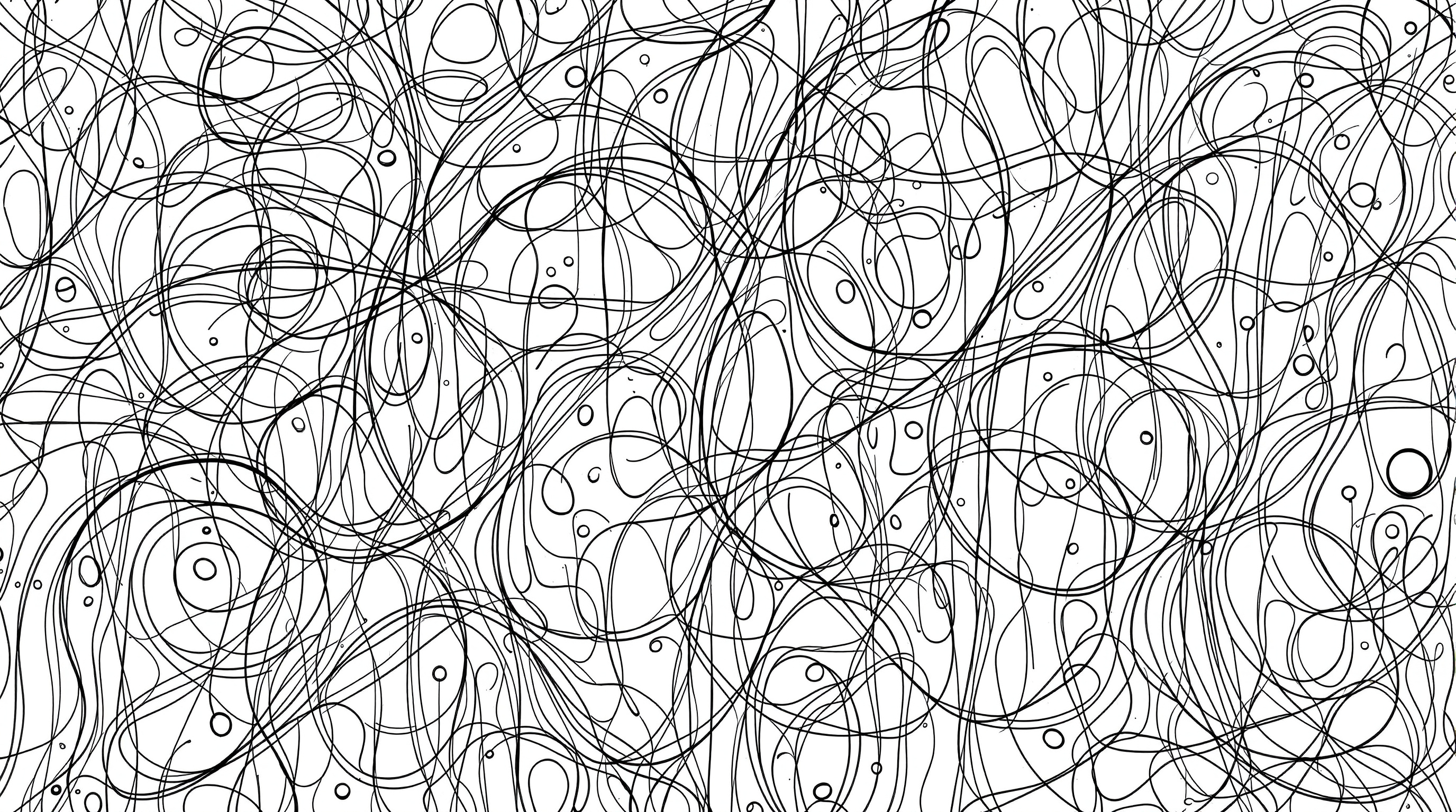 Abstract Expressionist Pollock-Style Adult Coloring Page | Colorazen