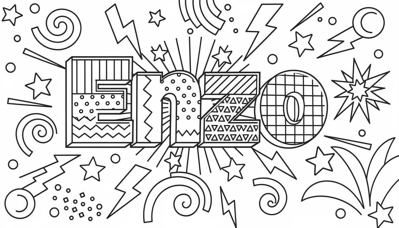 Enzo Coloring Page | Free PDF Download | Colorazen