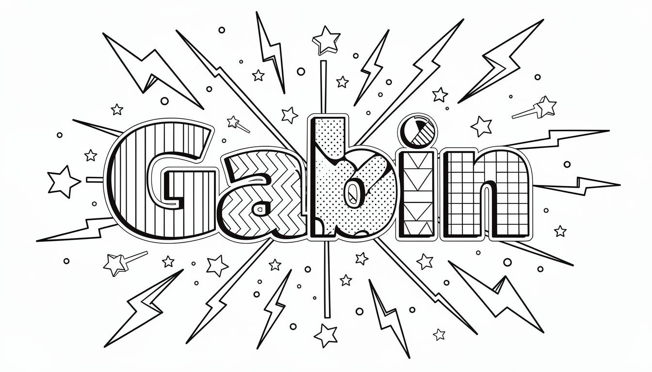 Gabin Coloring Page | Free PDF Download | Free PDF | Colorazen