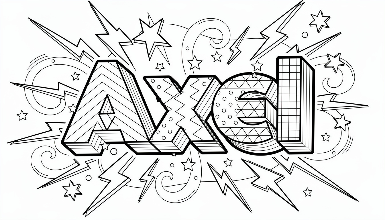 Axel Coloring Page | Free PDF Download | Colorazen