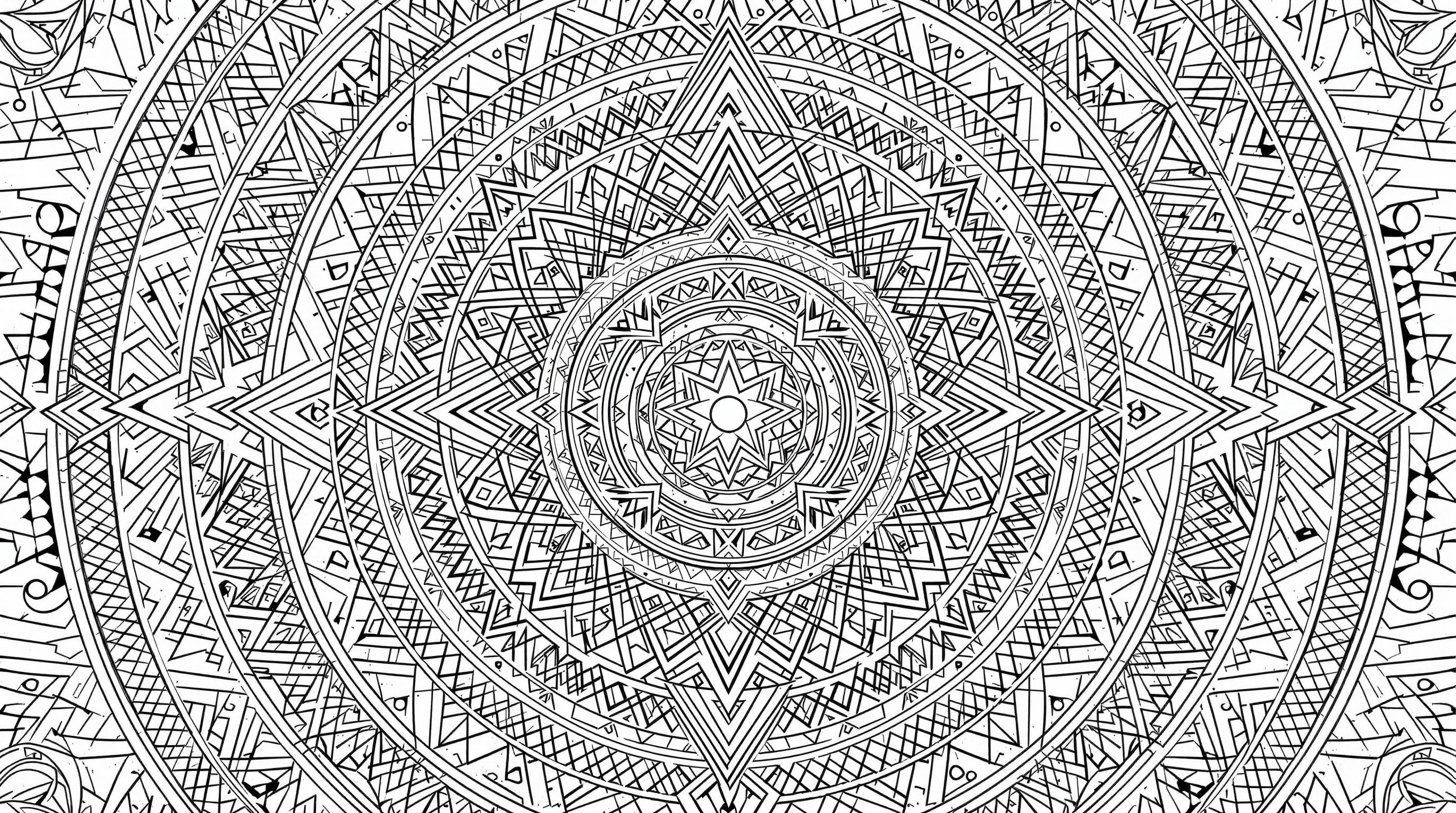 Portal Mandala Místico | Página para Colorear con Diseño Geométrico ...