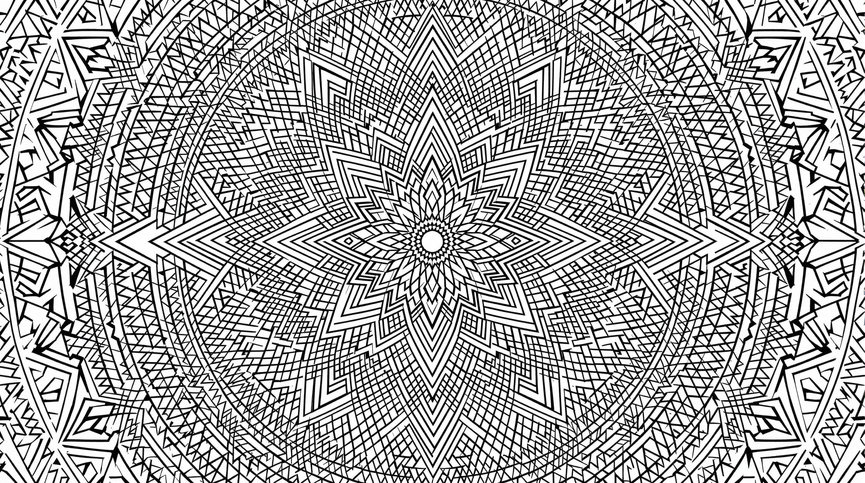 Hypnotic Mandala Coloring Page: Sacred Geometry Art for Relaxation ...