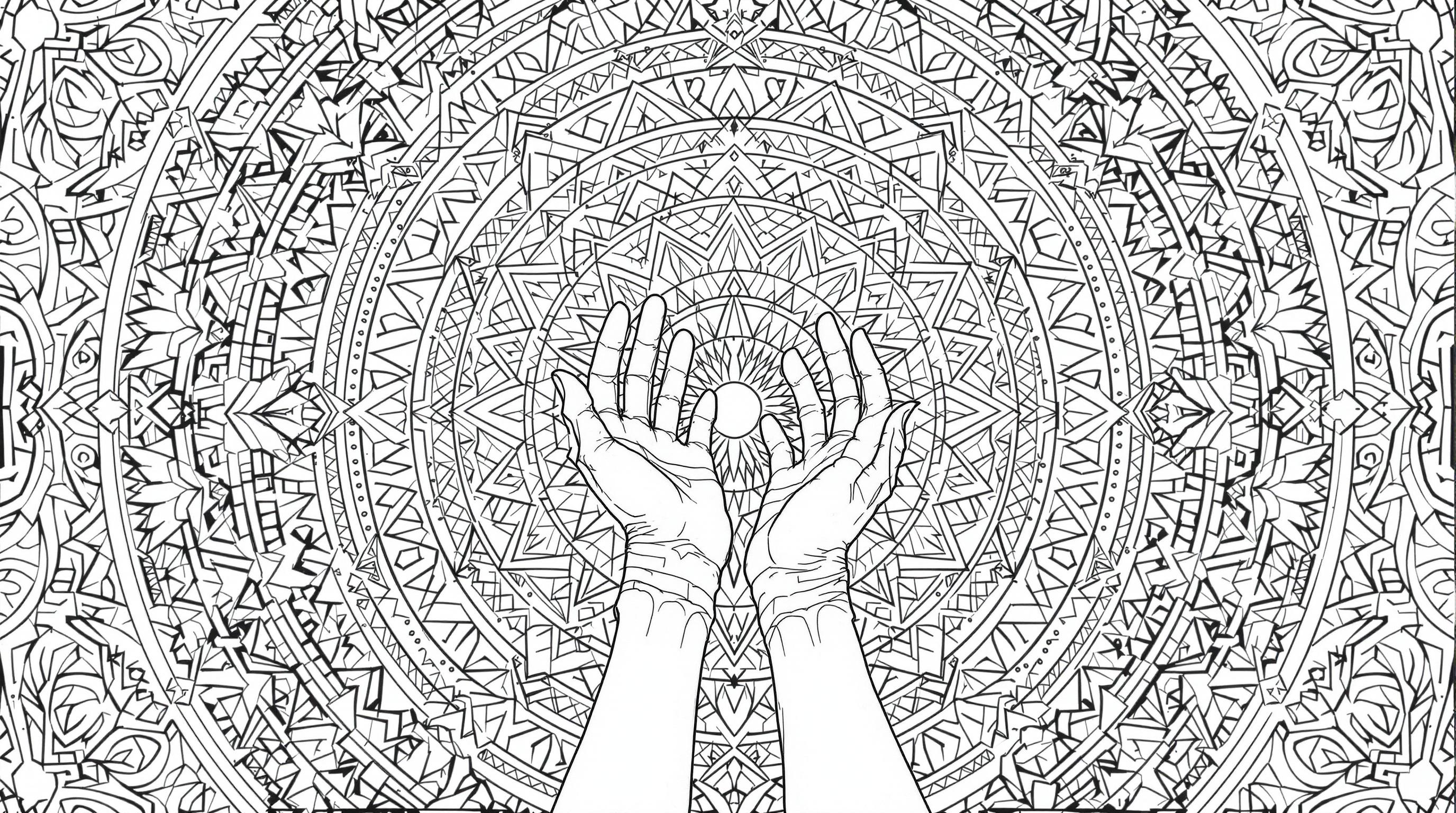 Creation of Adam Mandala Coloring Page | Adult Coloring Sheet | Colorazen