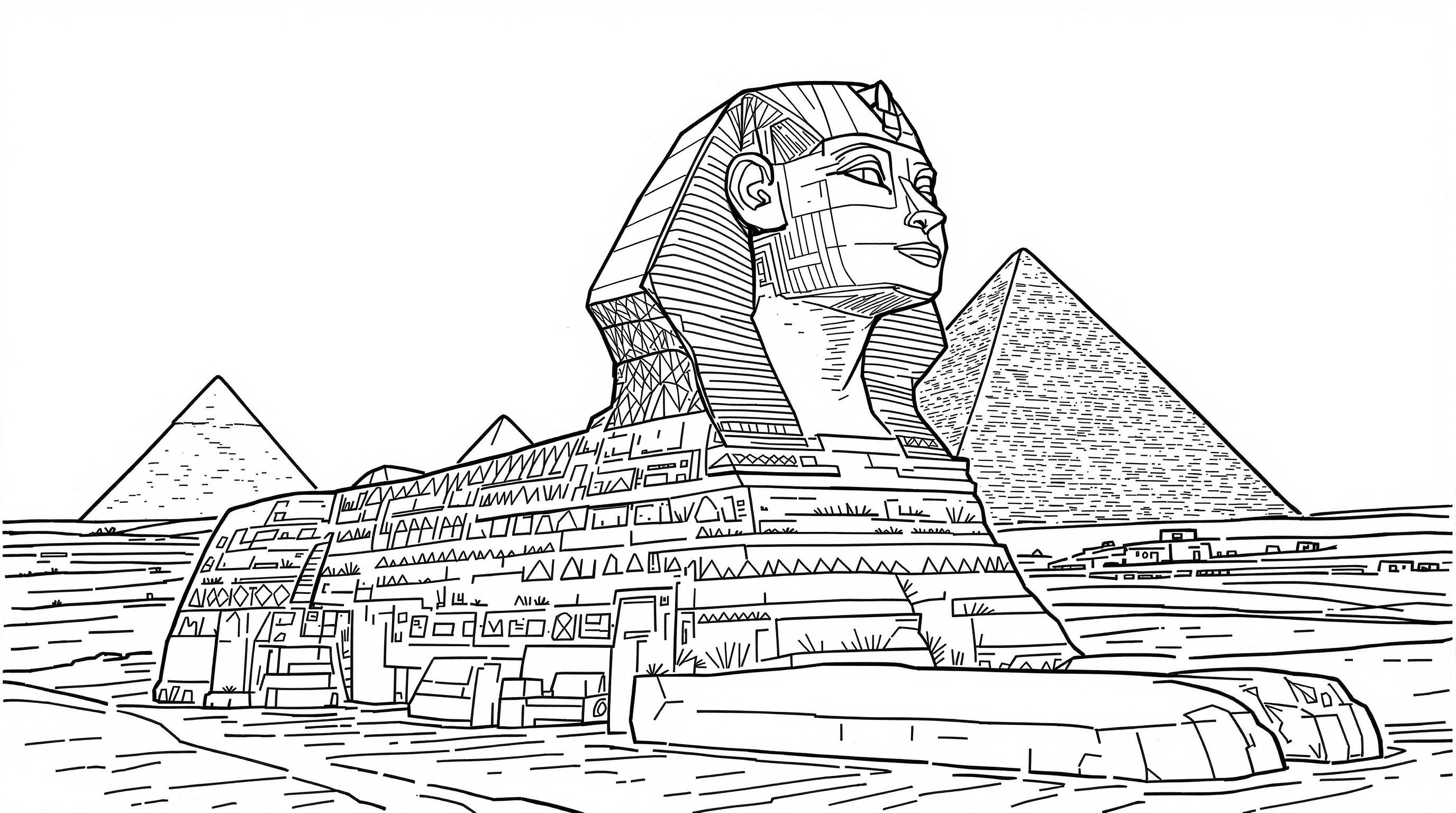 Egyptian Sphinx Drawing