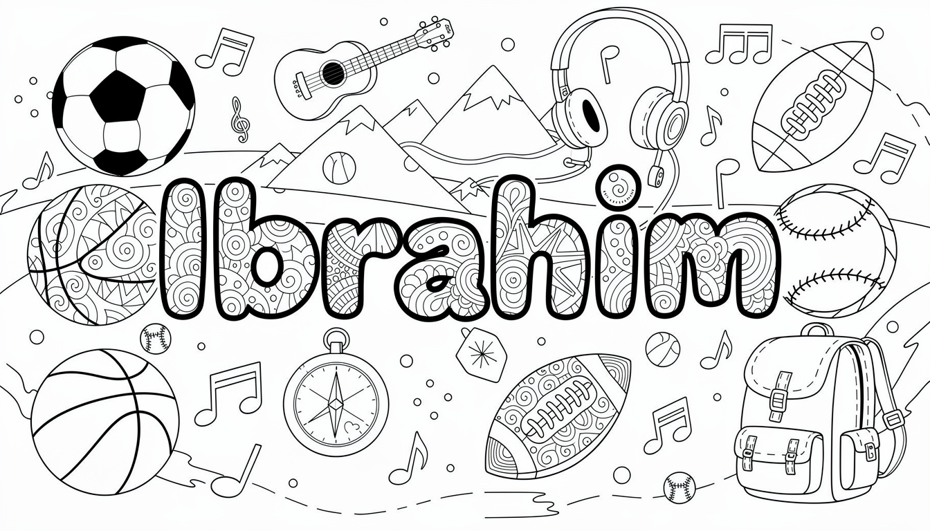 Ibrahim ぬりえ | 無料PDFダウンロード | Colorazen