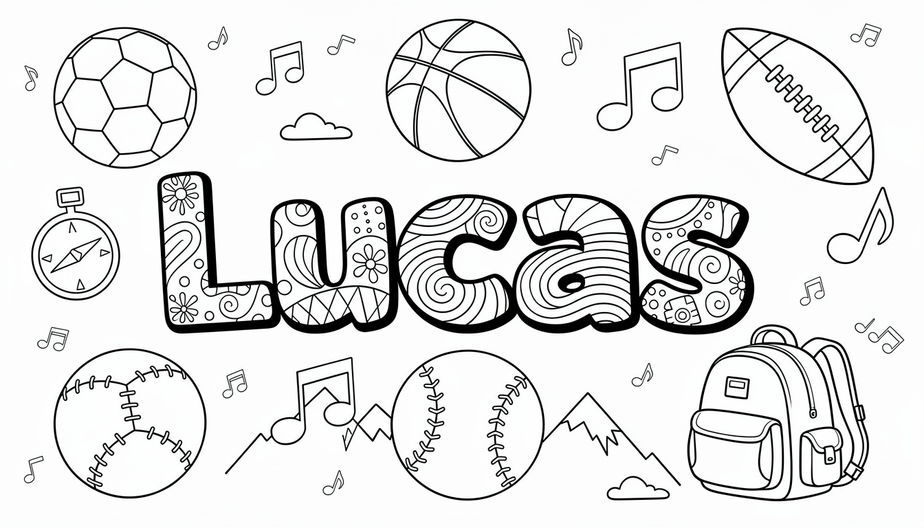 Lucas Coloring Page | Free PDF Download | Colorazen