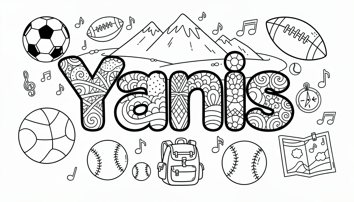 Yanis Coloring Page | Free PDF Download | Colorazen