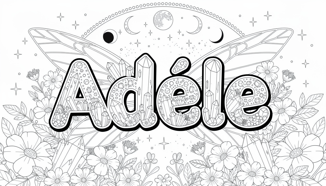 Coloriage Adèle | Télécharger PDF Gratuit | Colorazen