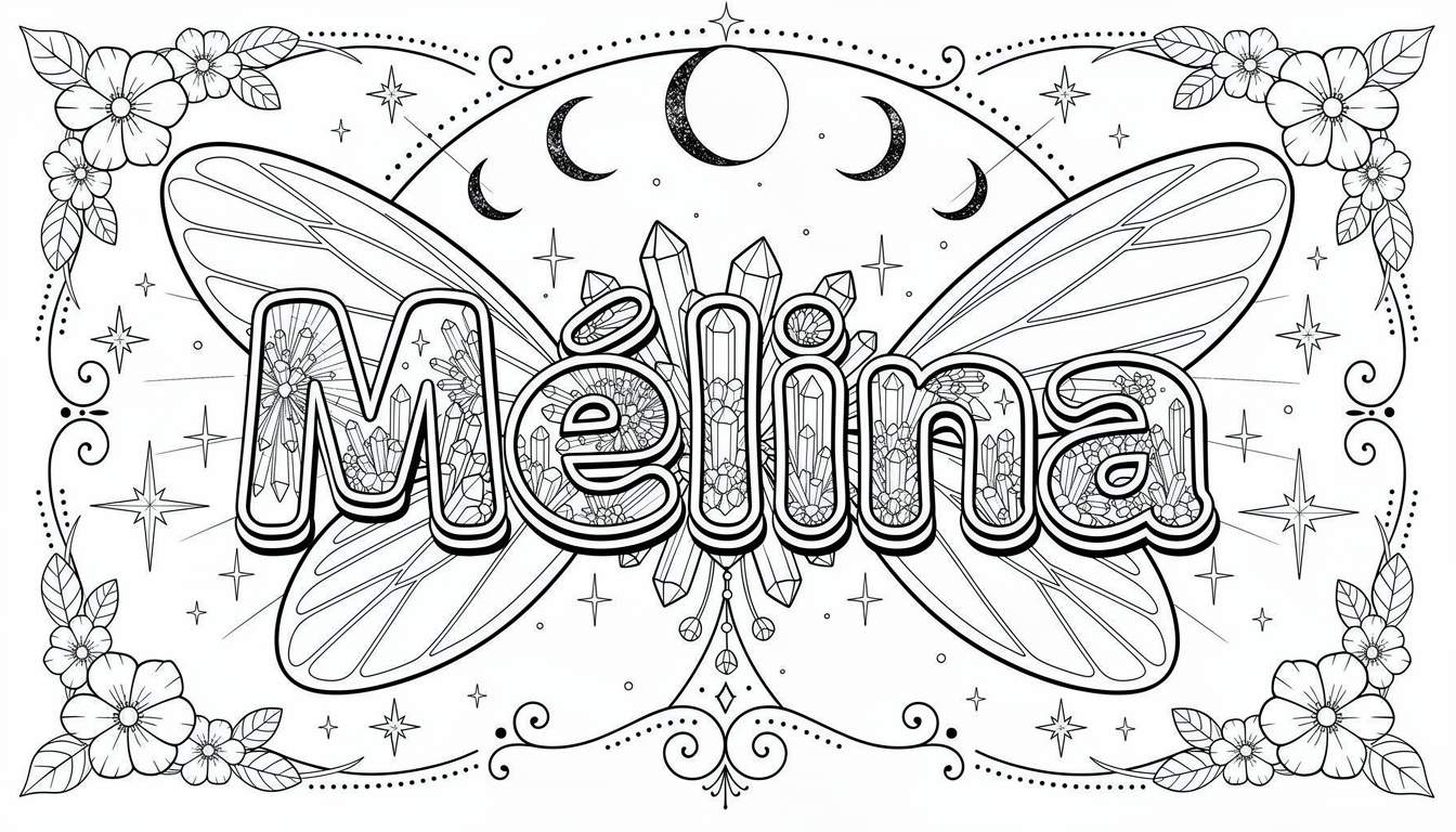 Mélina Ausmalbild | Gratis PDF Download | Colorazen