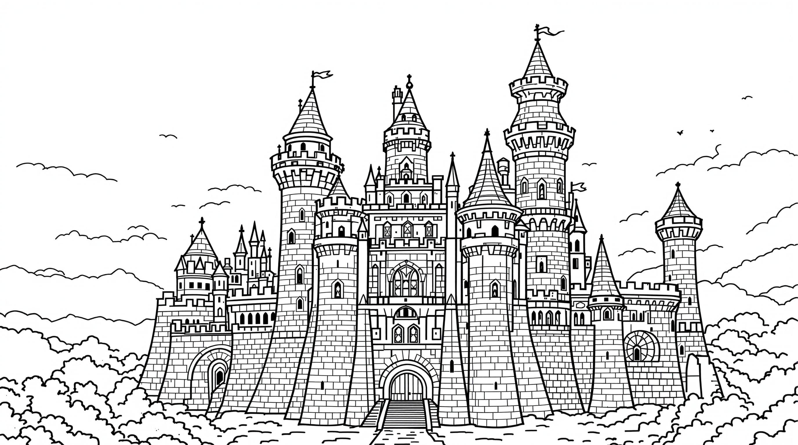 Fantasialinna Värityskuva | Ilmainen PDF | Colorazen