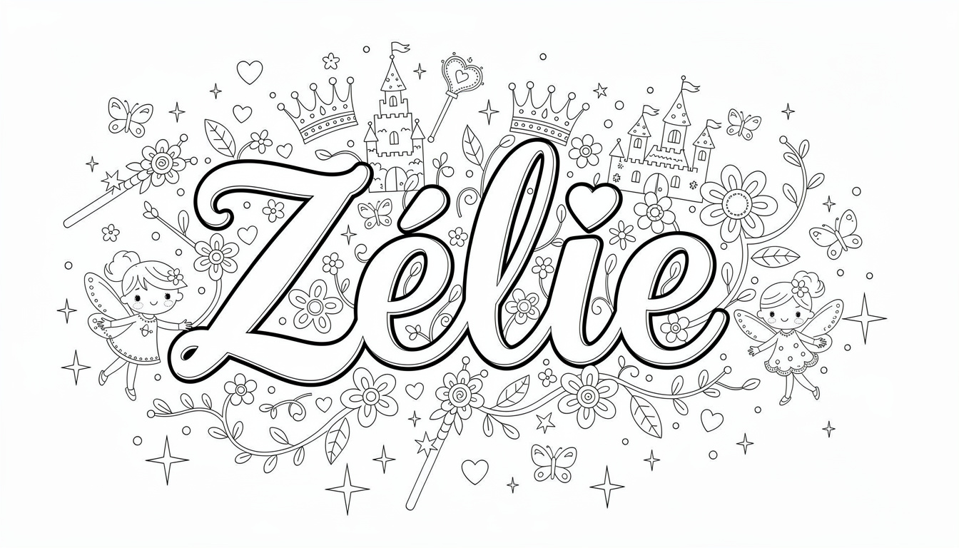 Colorear Zélie | Descargar PDF Gratis | Colorazen
