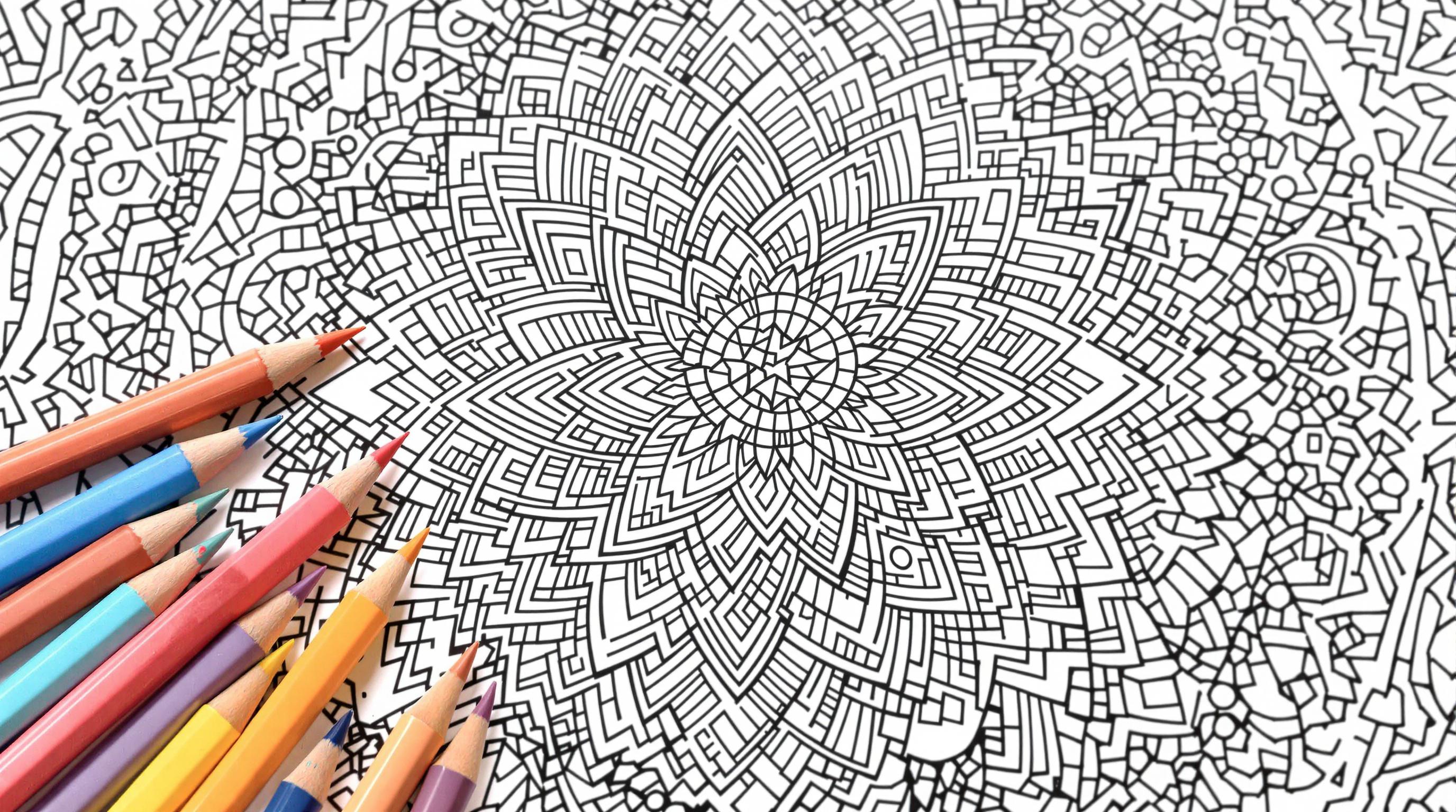 Sacred Mandala Line Drawing | Spiritual Coloring Page for Meditation ...