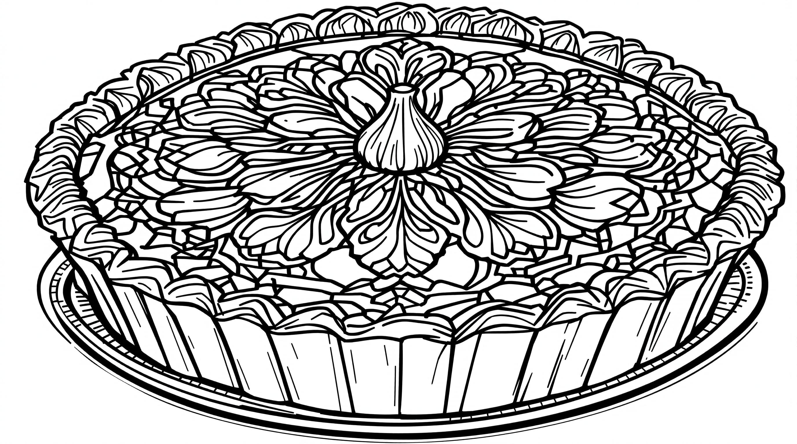 Pumpkin Pie Coloring Sheet
