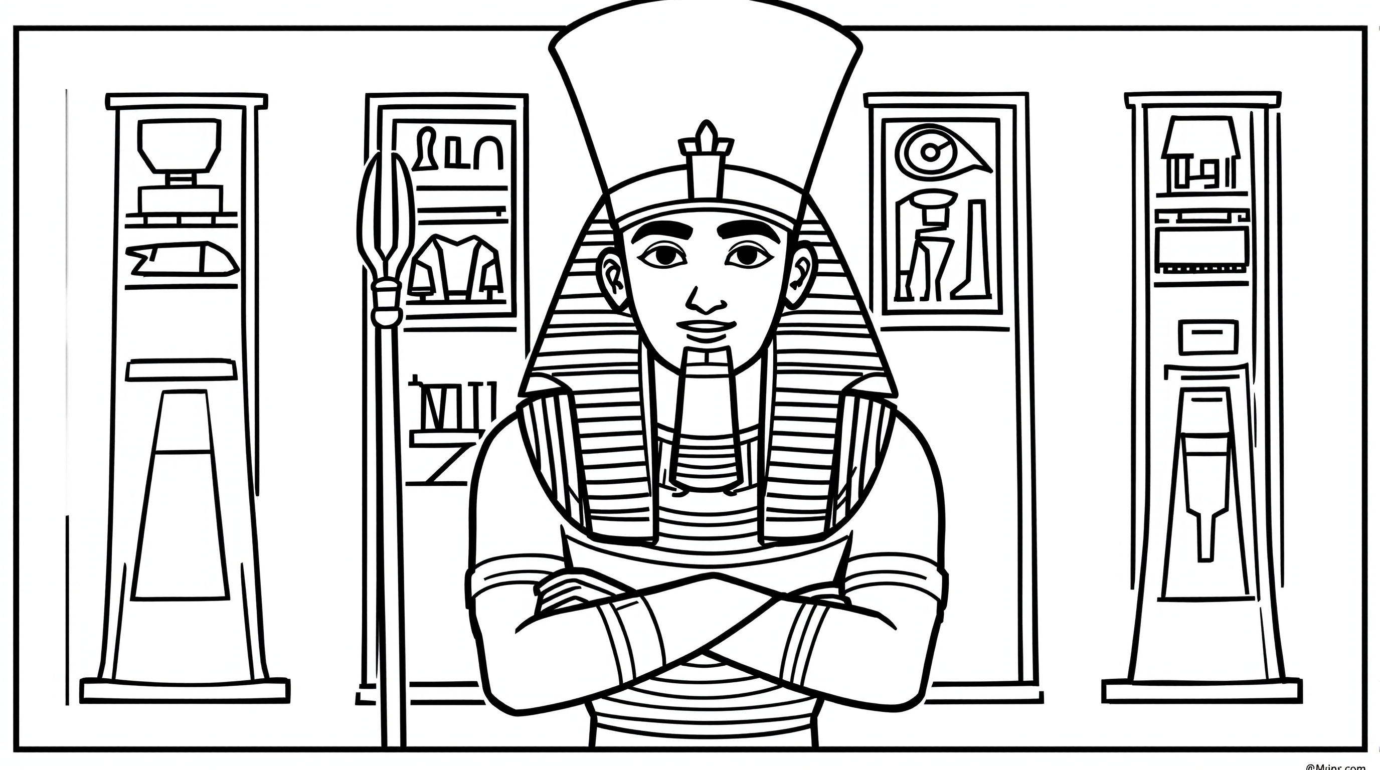 Osiris Dios Egipcio - Página para Colorear PDF Gratis | Colorazen