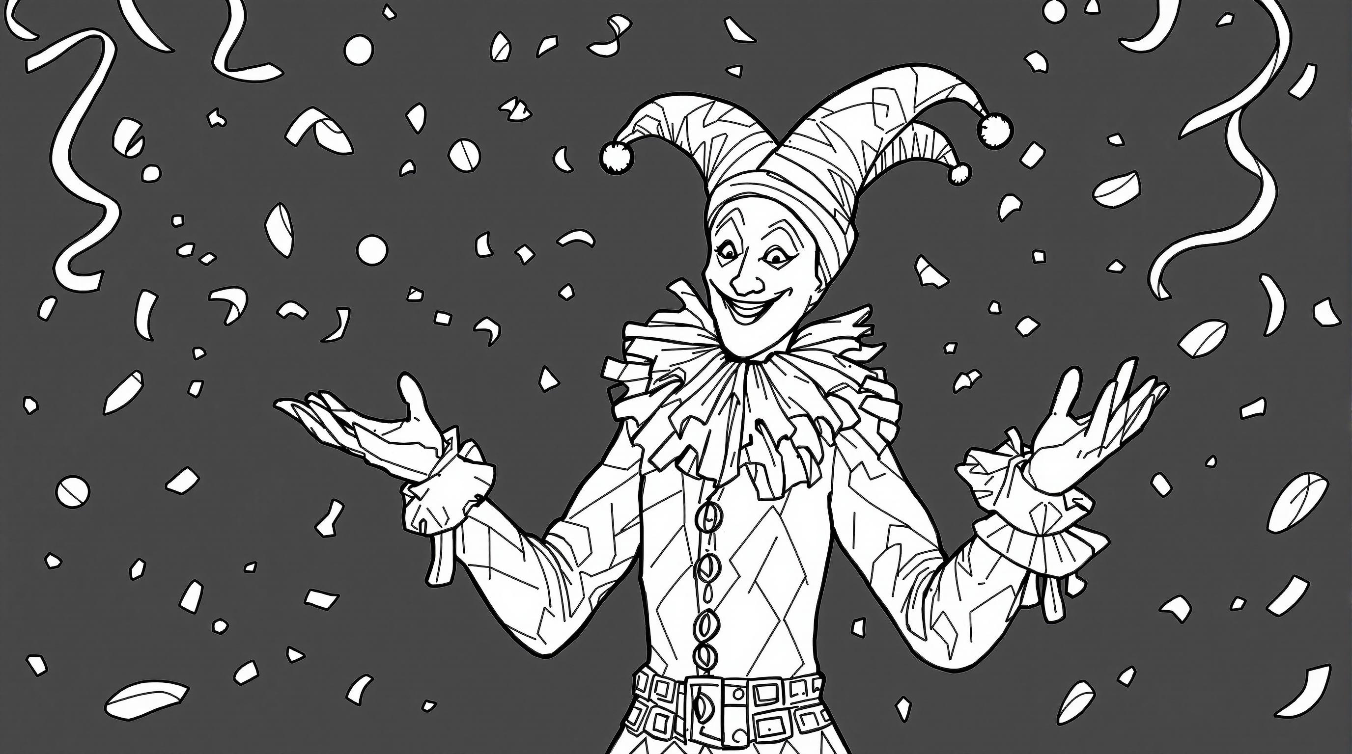 Jester Hat Coloring Page