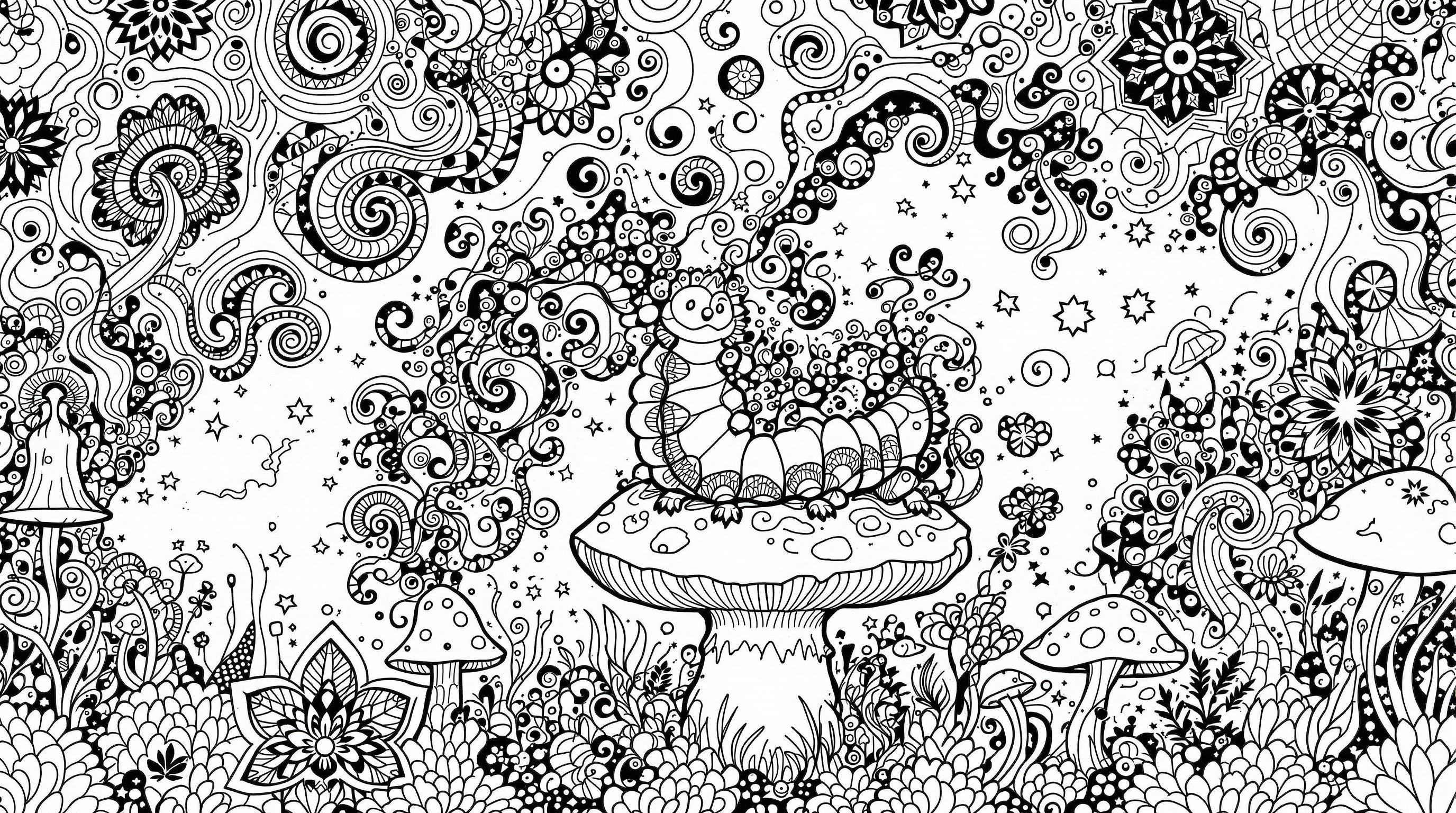 Alice Im Wunderland Disney Raupe Malvorlage