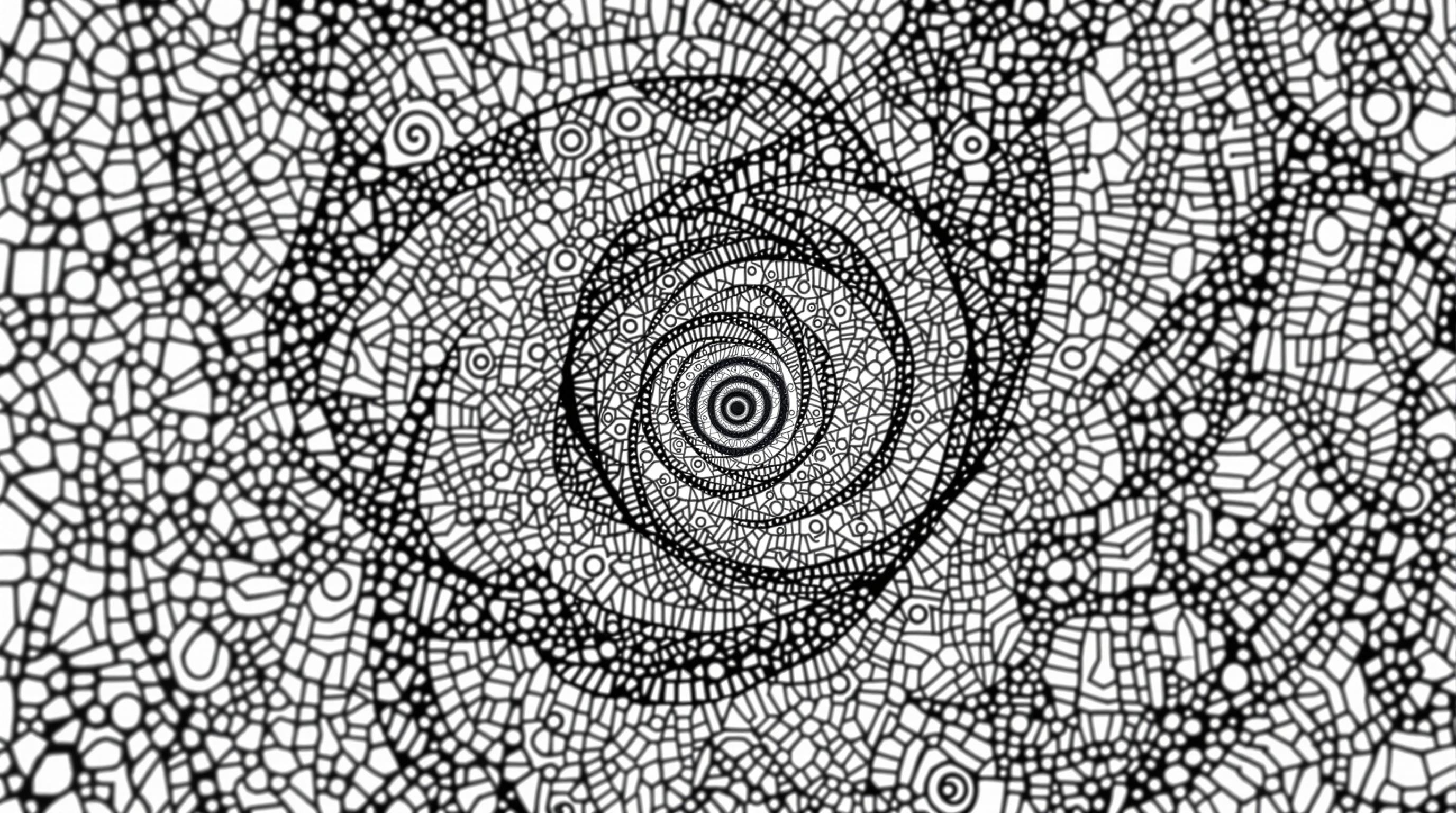Zentangle Spiral Mandala Coloring Page | Geometric Pattern Art for Adults | Colorazen